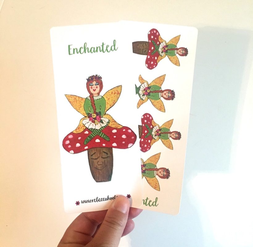 “Enchanted” Fairy Girl Stickers – Create with Rebecca