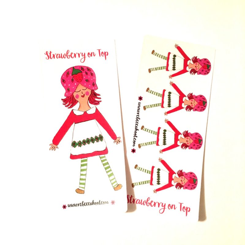 “Strawberry on Top” Girl Stickers – Create with Rebecca