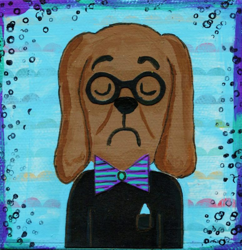 Harry the Hound Dog Art~Original Art Piece – Create with Rebecca